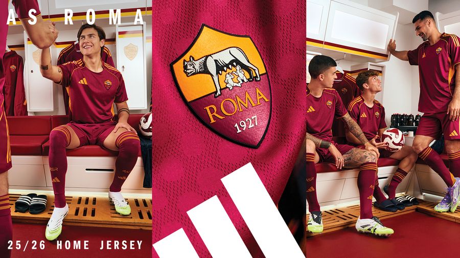 AS Roma and adidas present the new 2025/26 Home Kit - The Friedkin Group